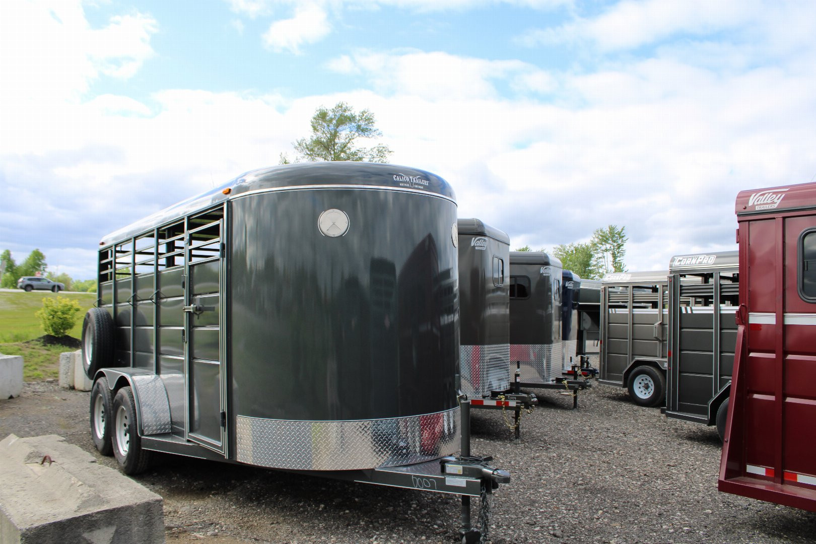 New 2025 Calico Trailers 16' STOCK TRAILER WITH EXTRA 6" INTERIOR HEIGHT 47975 Stock / Stock ...