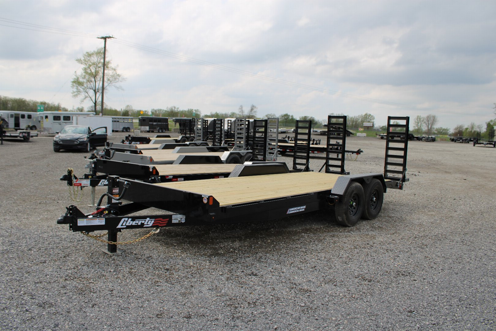 New 2025 Liberty 20' FR 14K GVWR EQUIPMENT TRAILER WITH FOLDING RAMPS ...