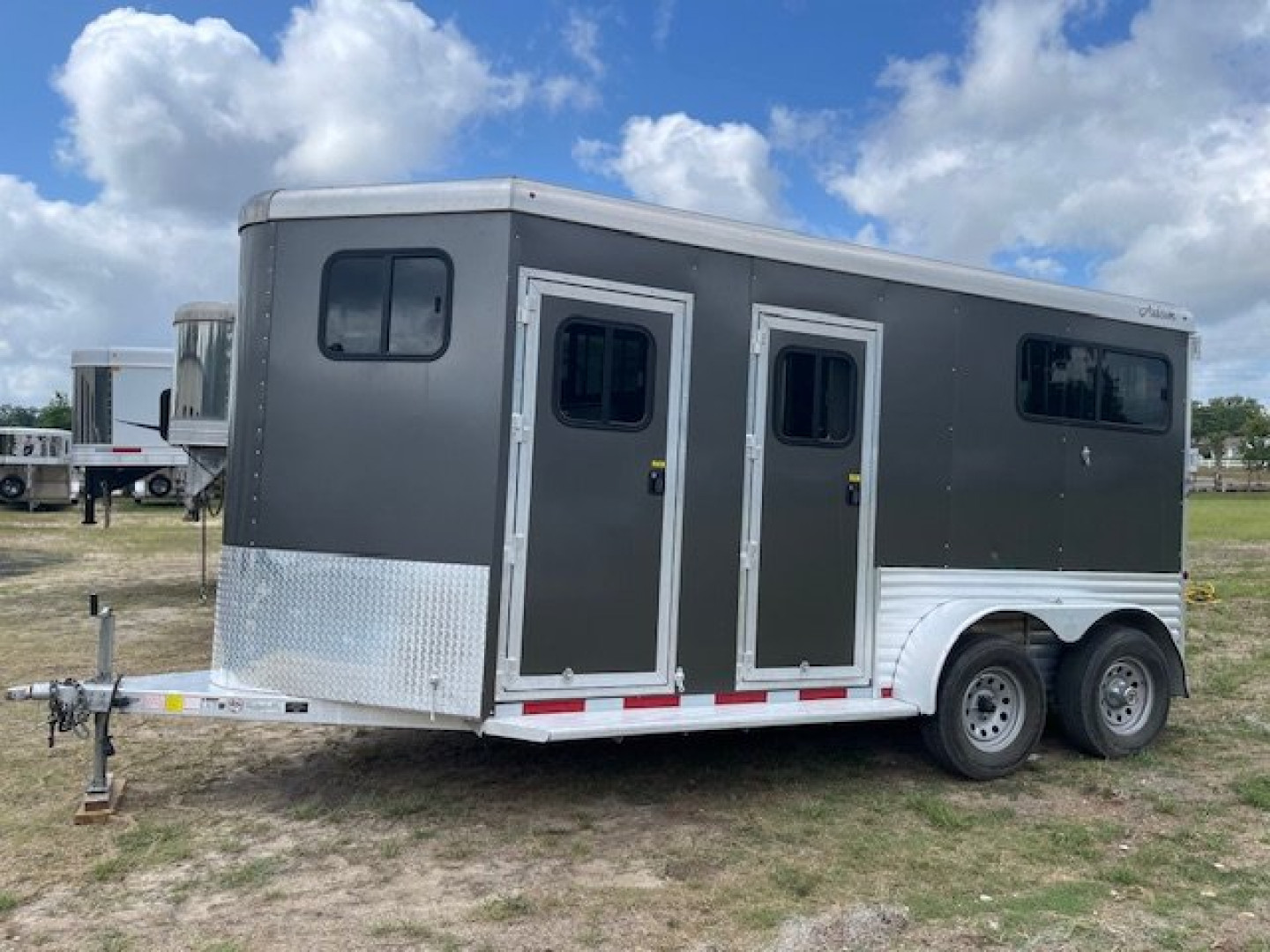 Used 2023 Adam 2 horse straight load w/side ramp Horse Trailer