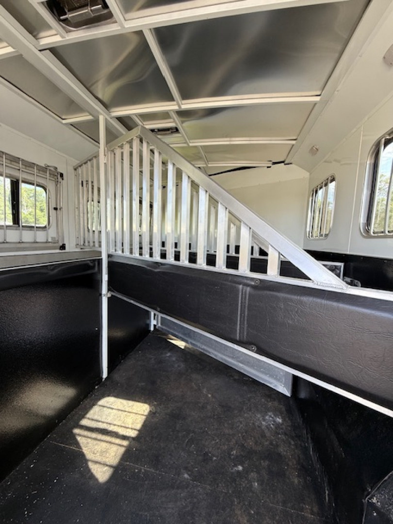 Used 2022 Bison Trailers 8' wide 3 horse Ranger w/9' living quarters ...