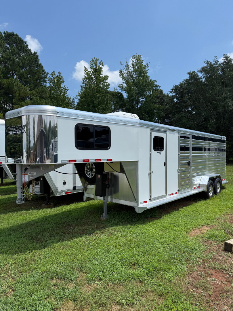 New 2026 Cimarron Trailers Lonestar Stock Combo 24' Horse Trailer for ...