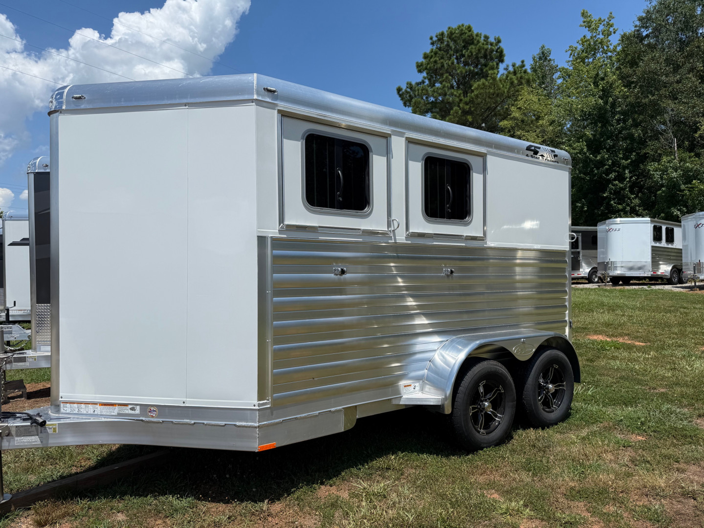 New 2026 4-STAR TRAILERS 2 Horse Slant Load Bumper Pull - White ...