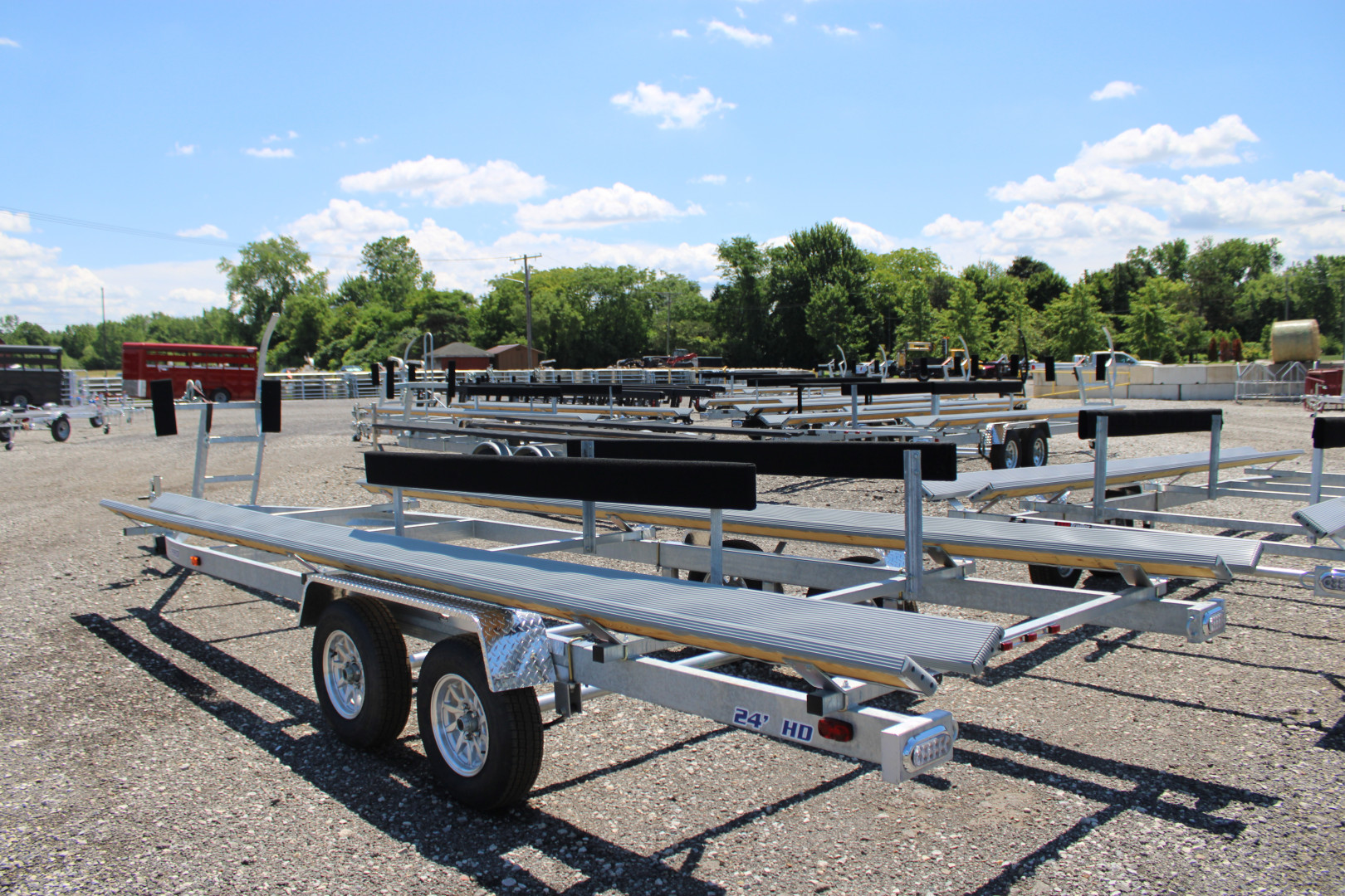 New 2026 Wolverine 24' TANDEM AXLE BUNK STYLE ALL PRO PONTOON TRAILER 48685 Boat Trailer