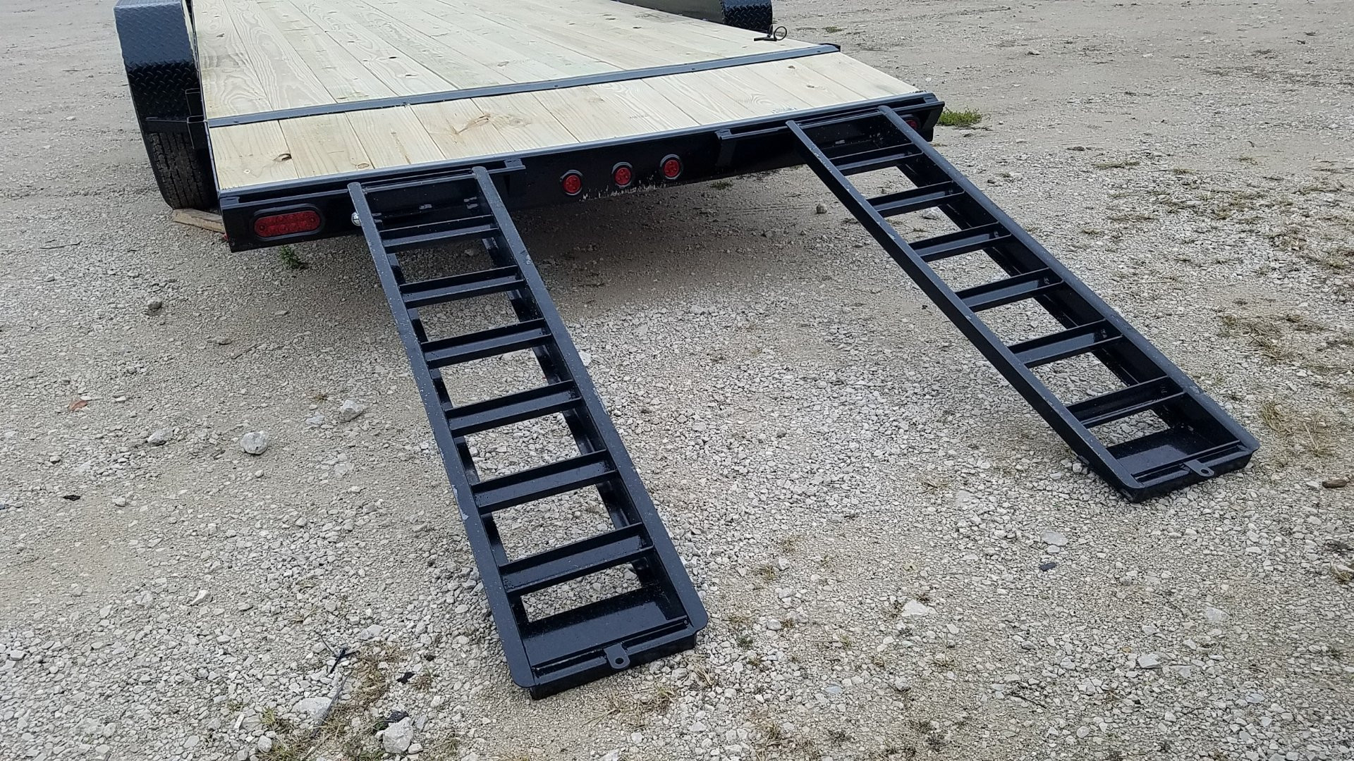 New 2025 MEB 7x18 Open Wood Deck Auto Hauler Car / Racing Trailer