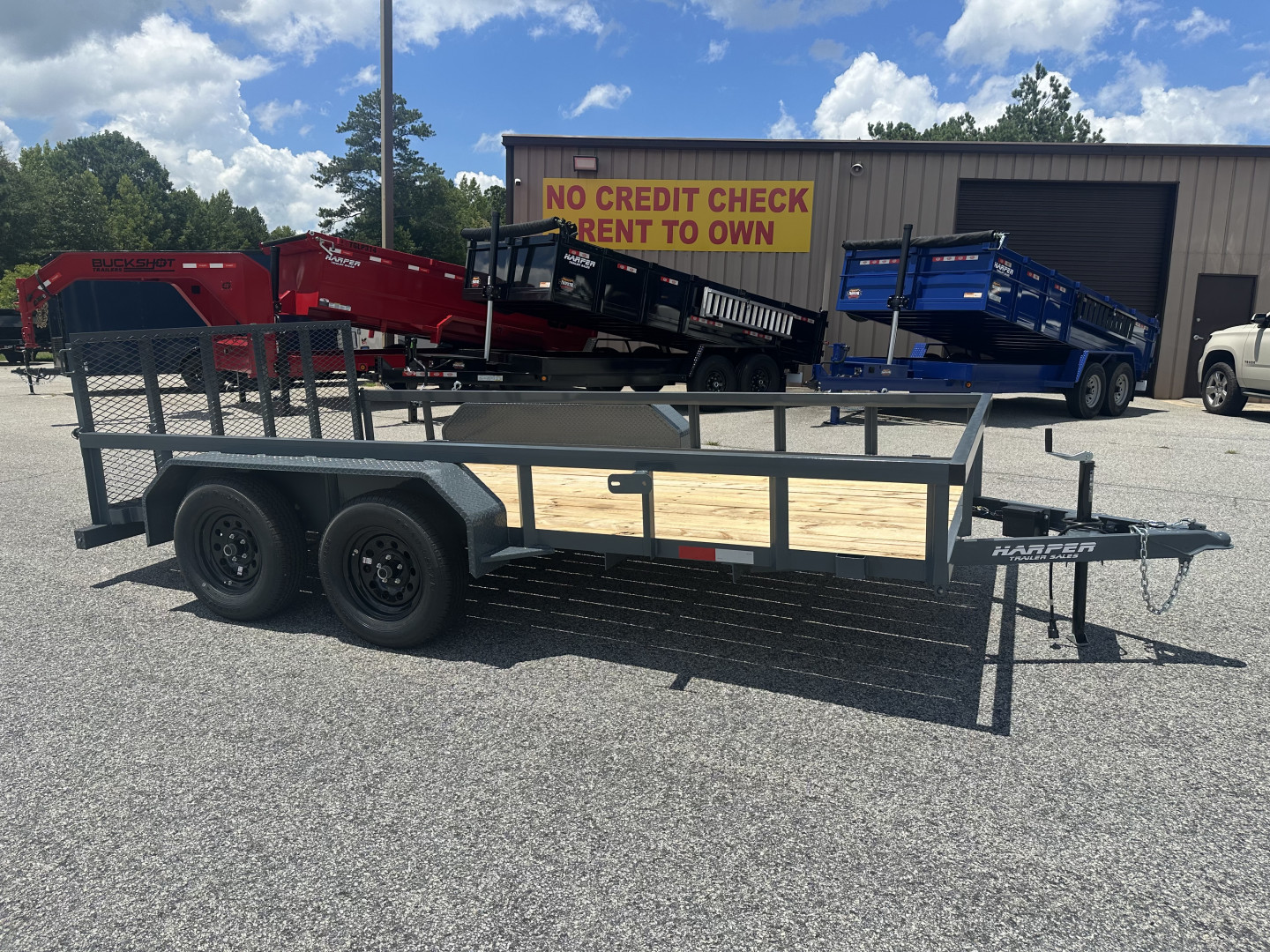 New 2025 GPS 7X14 TANDEM AXLE UTILITY TRAILER WITH DOVETAIL AND SET ...
