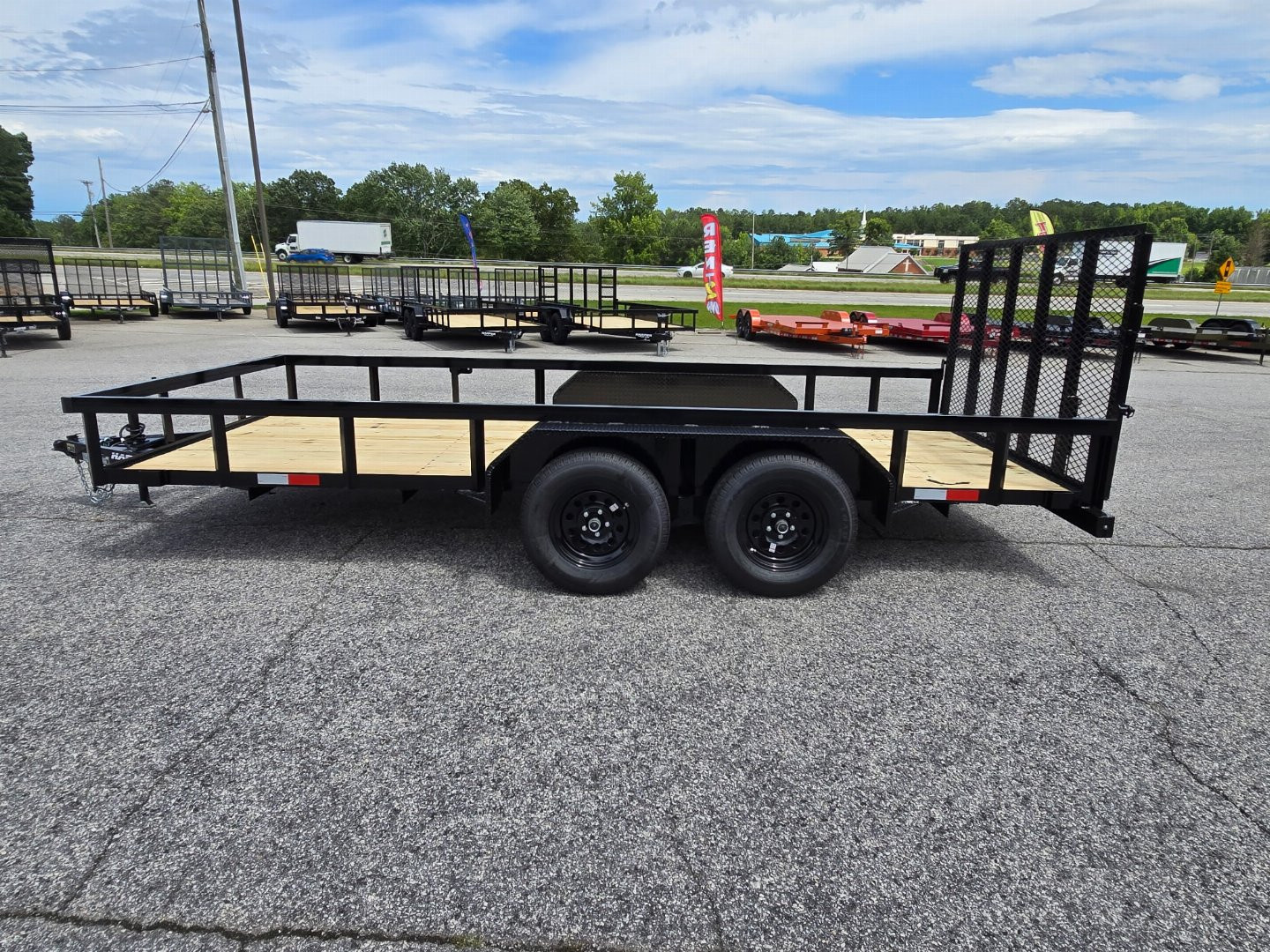 New 2025 GPS 7K 7X16 TANDEM AXLE UTILITY TRAILER WITH SET BACK JACK
