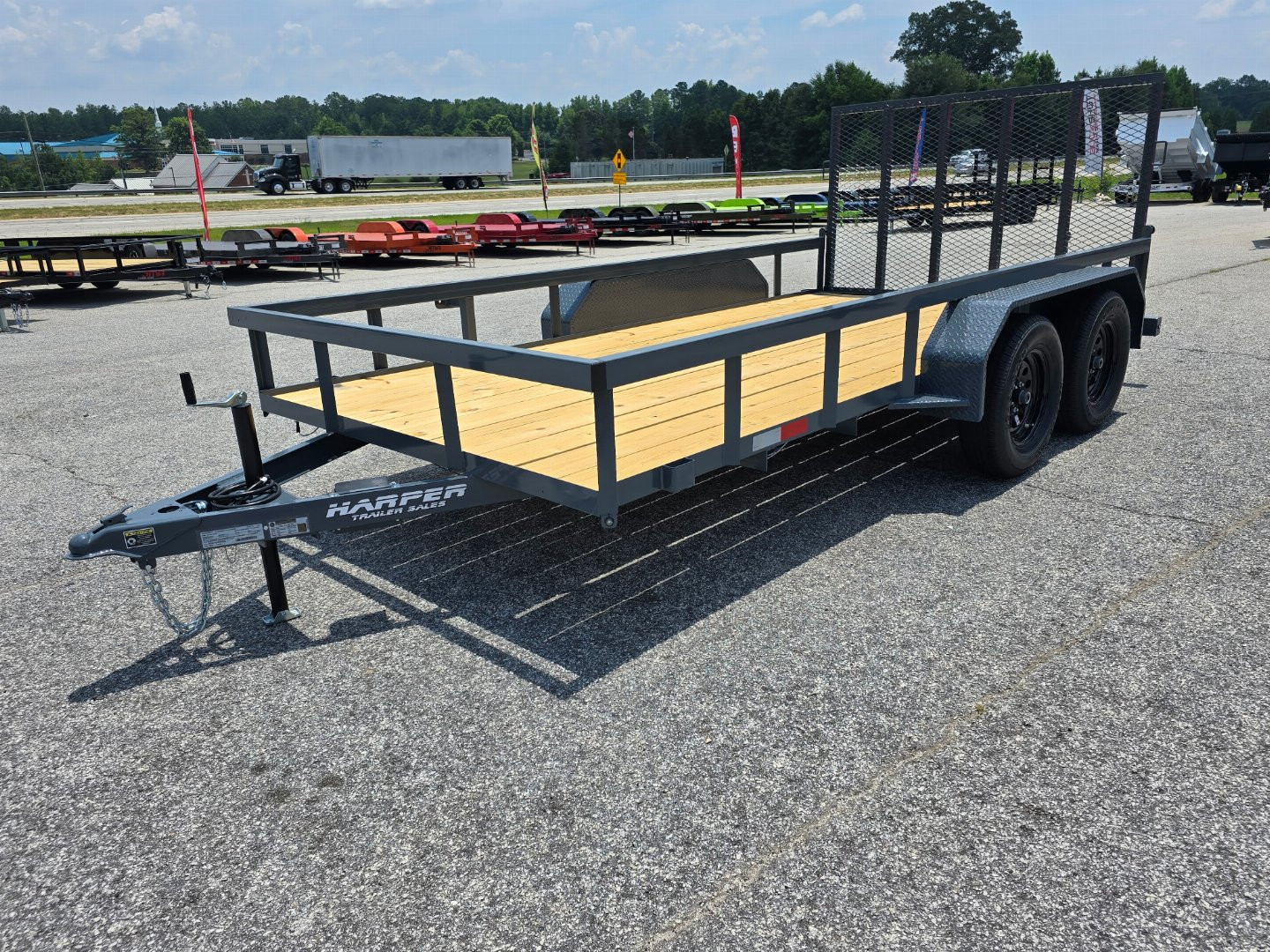 New 2025 GPS 7X14 TANDEM AXLE UTILITY TRAILER WITH SET BACK JACK