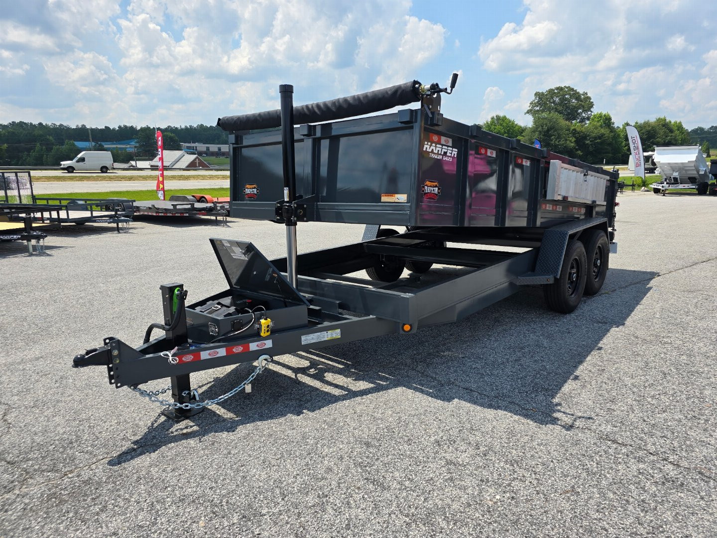 New 2025 PROSPECTOR 14K 7X16 TELESCOPING DUMP TRAILER 2' WALLS WITH ...
