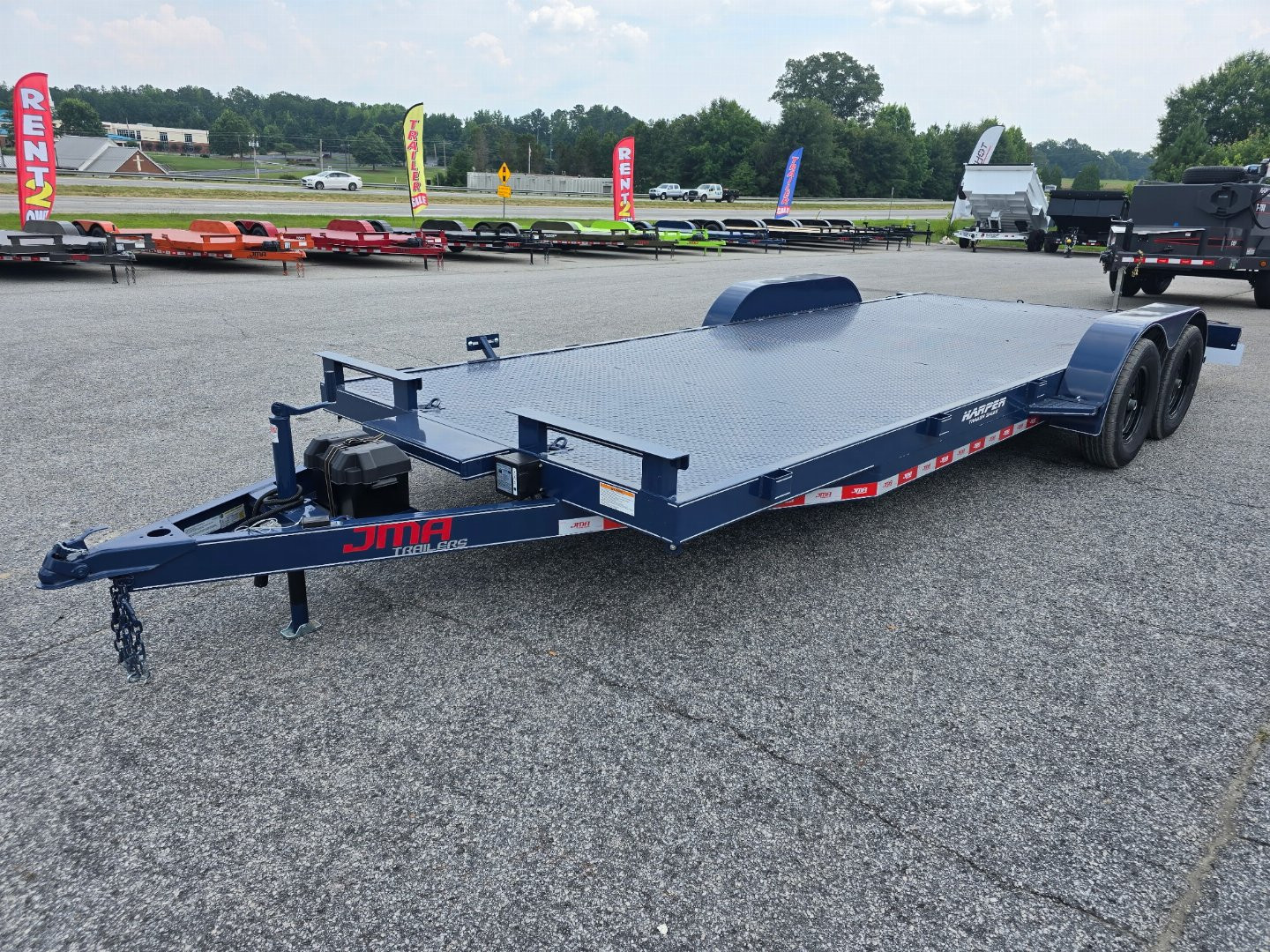 New 2025 DELUXE 82X20 7K STEEL FLOOR CAR HAULER