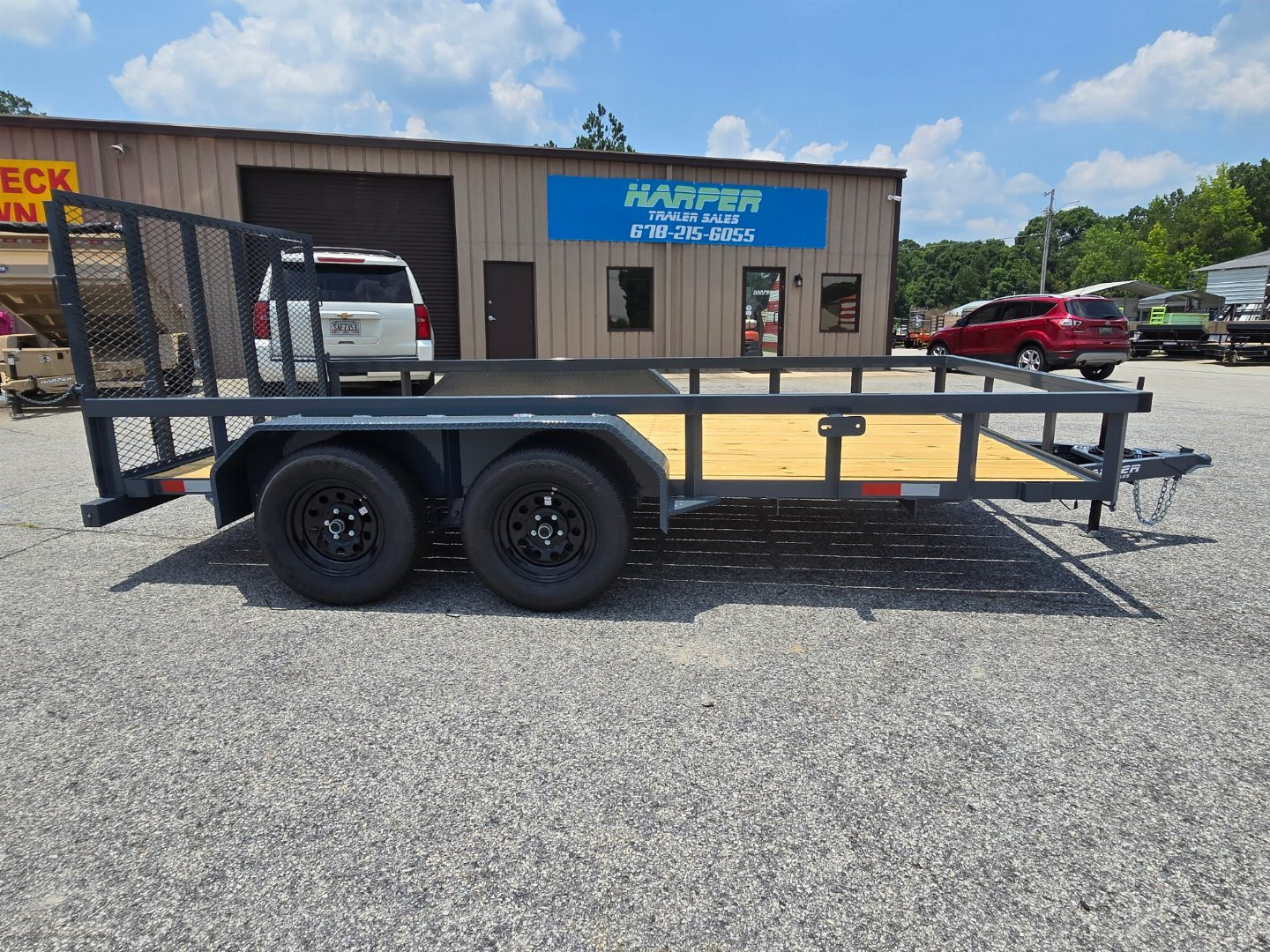 New 2025 GPS 7X14 TANDEM AXLE UTILITY TRAILER WITH SET BACK JACK