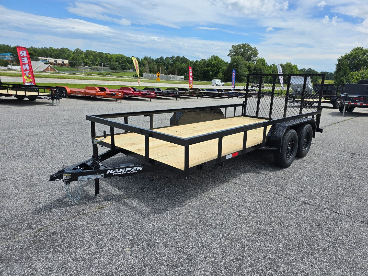 New 2025 GPS 7K 7X16 TANDEM AXLE UTILITY TRAILER WITH SET BACK JACK