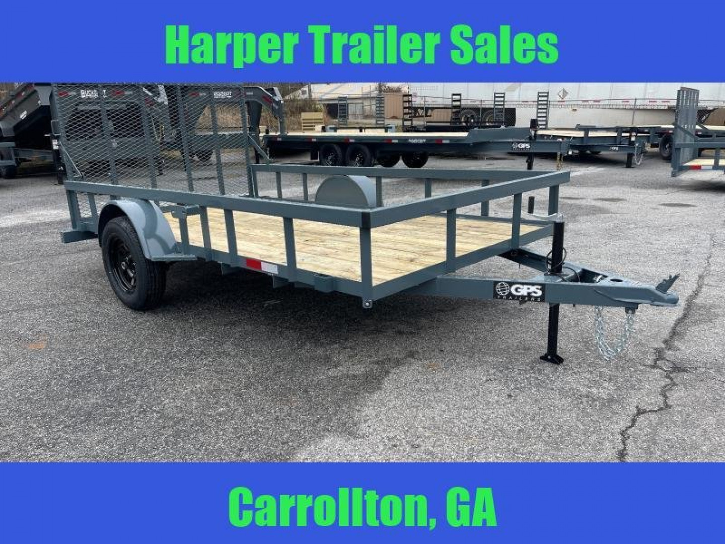 New 2025 GPS 76X12 SINGLE AXLE UTILITY TRAILER WITH SET BACK JACK