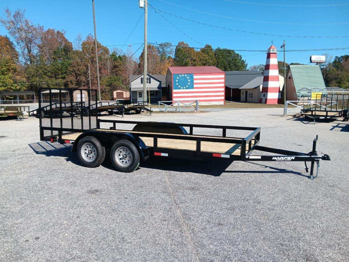 New 2025 7X16 TANDEM AXLE UTILITY TRAILER WITH BRAKES