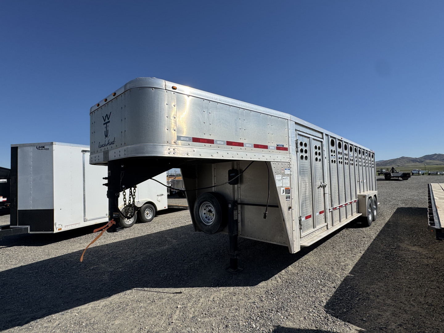 Used 2024 Wilson Trailer Company 24' STOCK Stock / Stock Combo Trailer