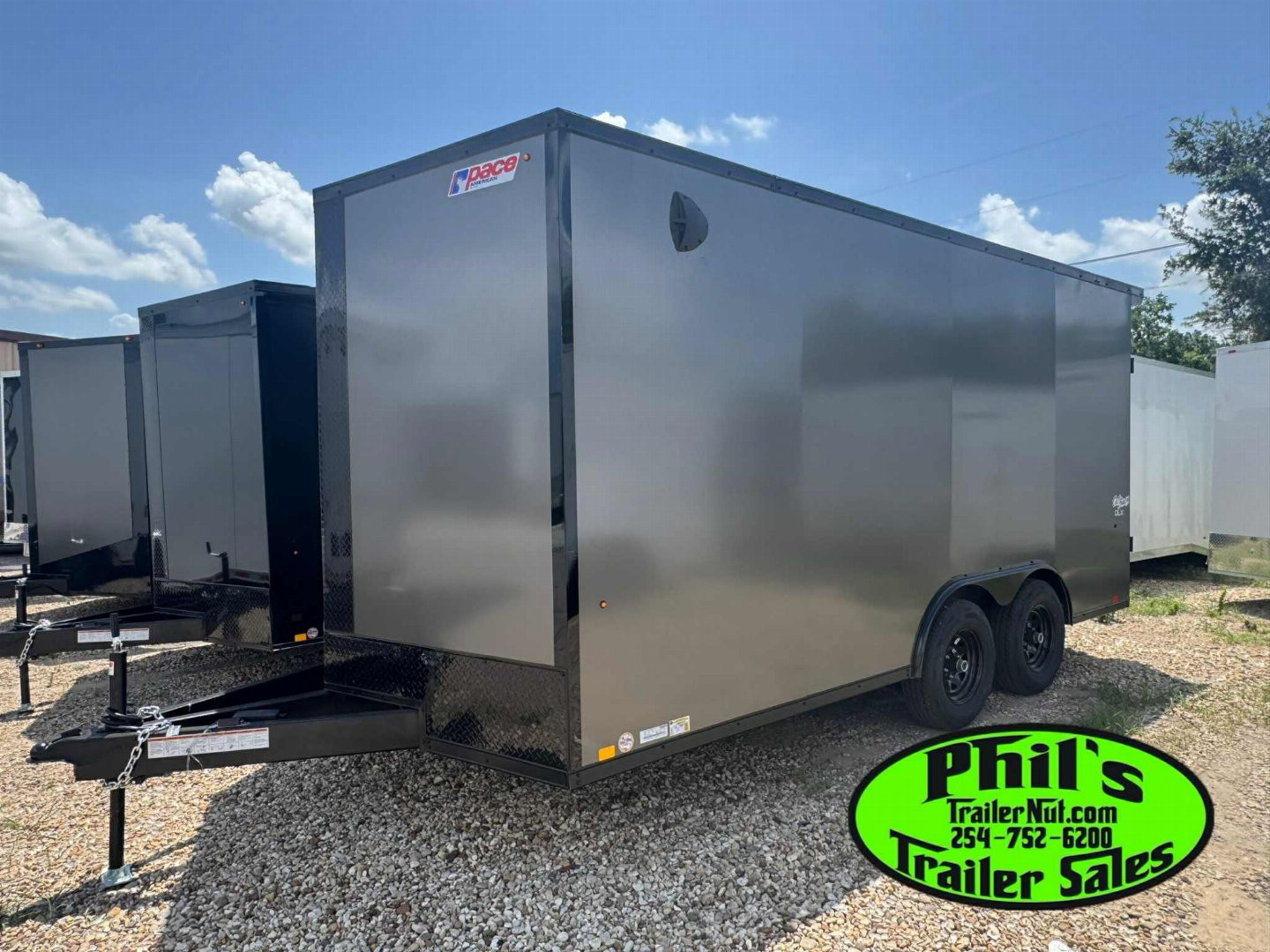 New Pace American 8.5X16 REAR WING SCREWLESS EXTERIOR BLACKOUT Cargo ...