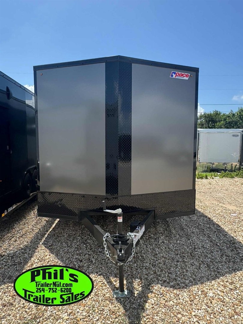 New Pace American 8.5X16 REAR WING SCREWLESS EXTERIOR BLACKOUT Cargo ...