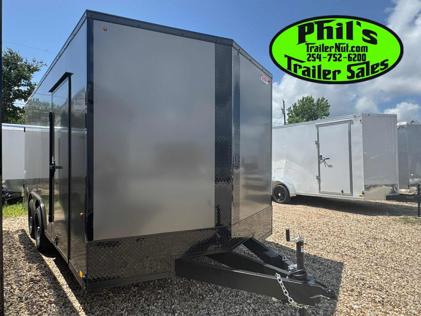 New Pace American 8.5X16 REAR WING SCREWLESS EXTERIOR BLACKOUT Cargo ...