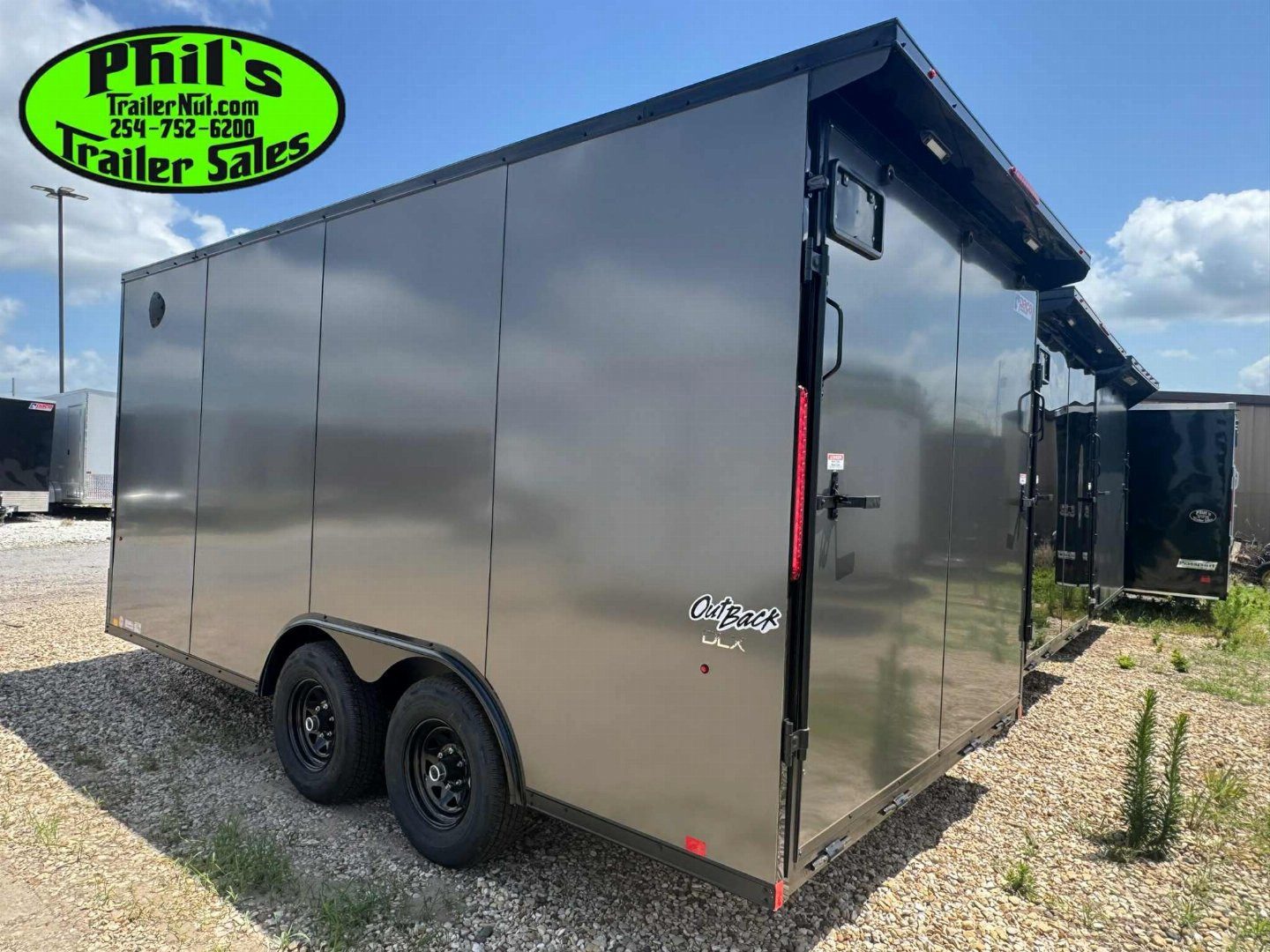 New Pace American 8.5X16 REAR WING SCREWLESS EXTERIOR BLACKOUT Cargo ...