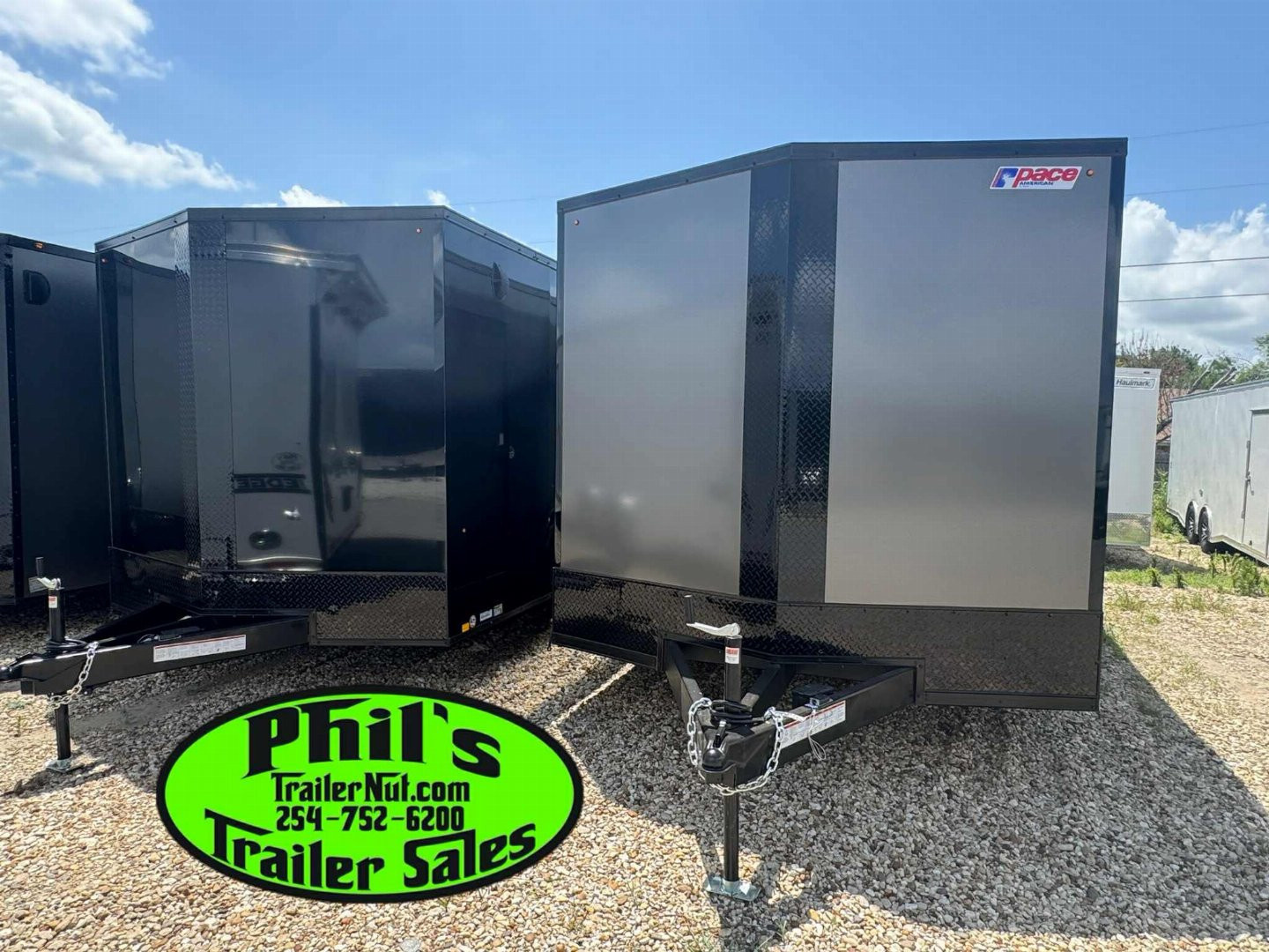 New Pace American 8.5X16 REAR WING SCREWLESS EXTERIOR BLACKOUT Cargo ...