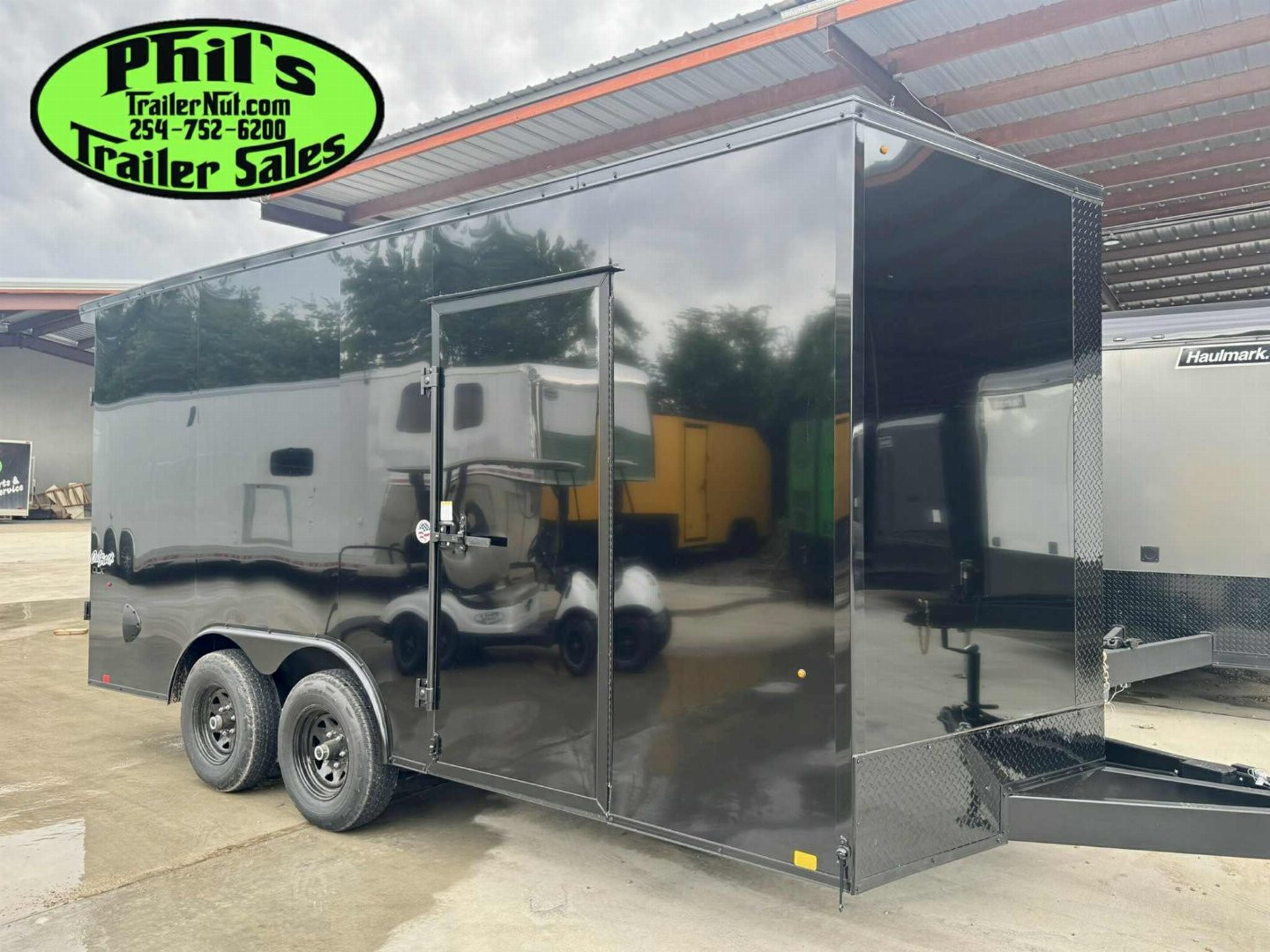 New Pace American 8.5X16 REAR WING SCREWLESS EXTERIOR BLACKOUT Cargo ...