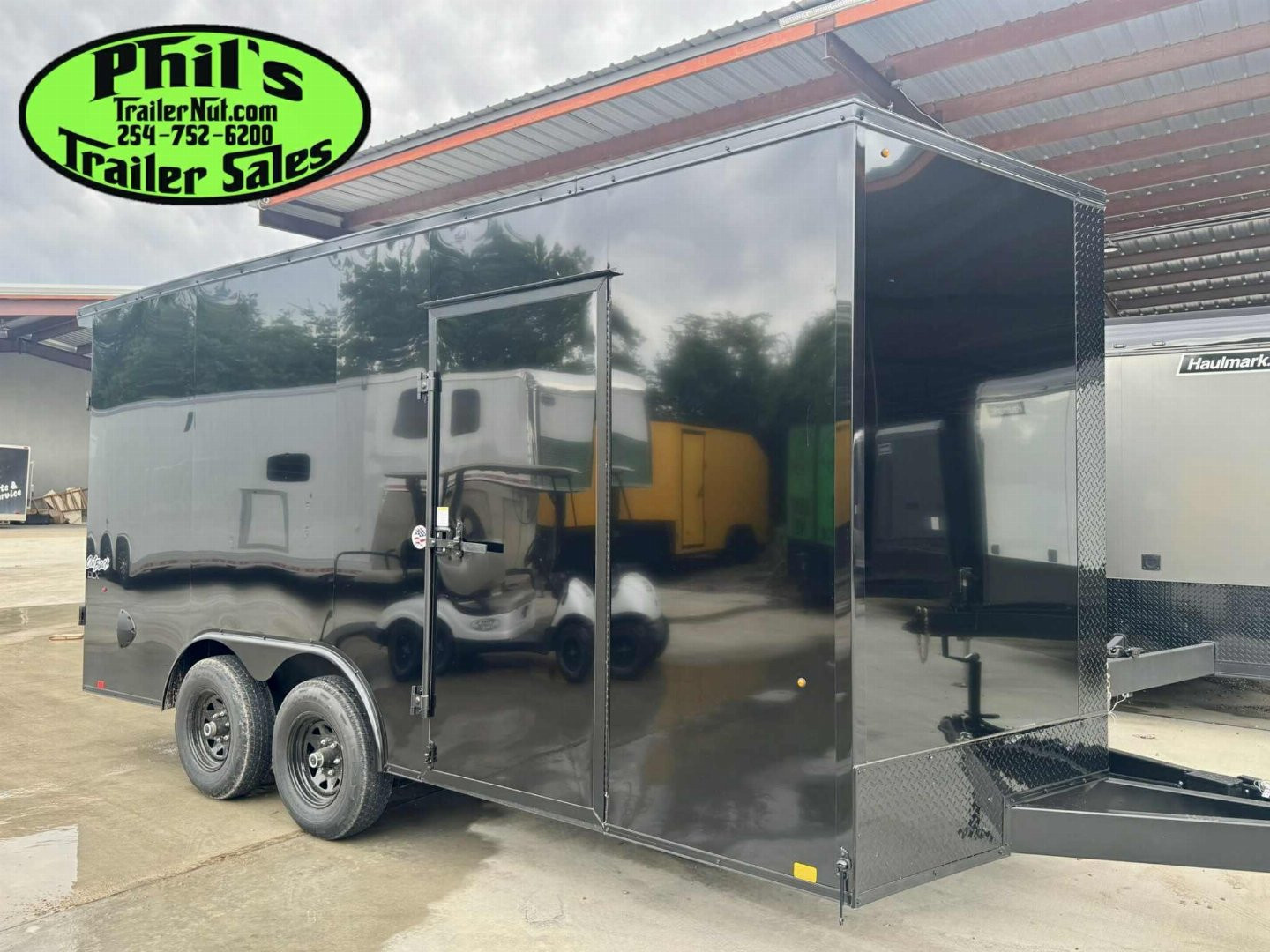 New Pace American 8.5X16 REAR WING SCREWLESS EXTERIOR BLACKOUT Cargo ...