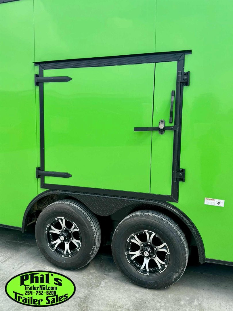 New 8.5X24 BLACKOUT PACKAGE ALUMINUM WHEELS Cargo / Enclosed Trailer 7 ...