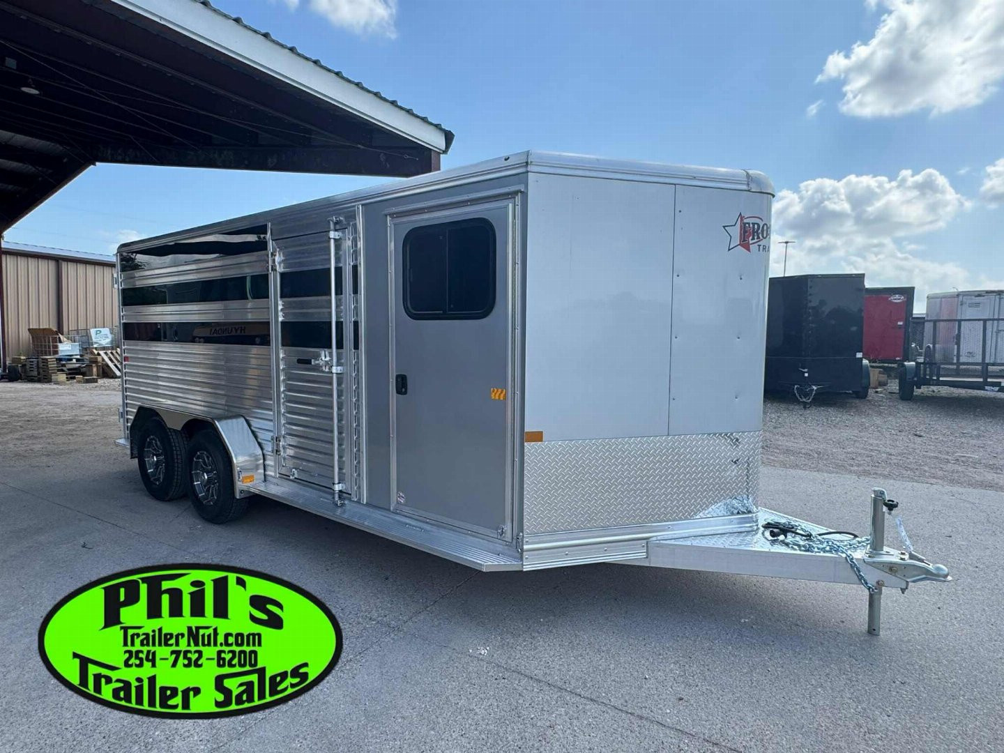 New Frontier Trailers LOW PRO 6 PEN STOCK TRAILER Stock / Stock Combo ...