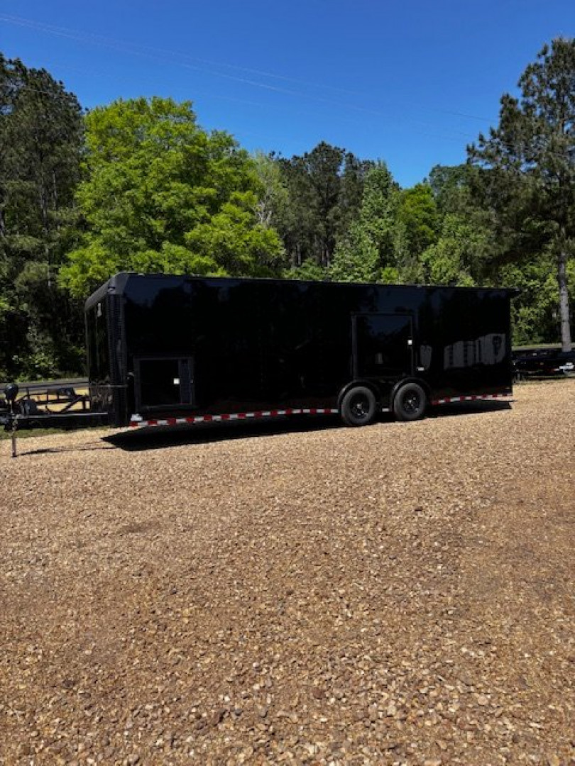 New 2025 8.5X28 BLACK OUT RACE TRAILER-POLYCORE EXTERIOR-7' INTERIOR ...