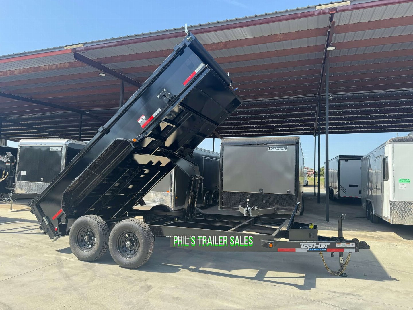 New Top Hat Trailers 83X14 DUMP TRAILER 7000 LB AXLES Dump Trailer for ...