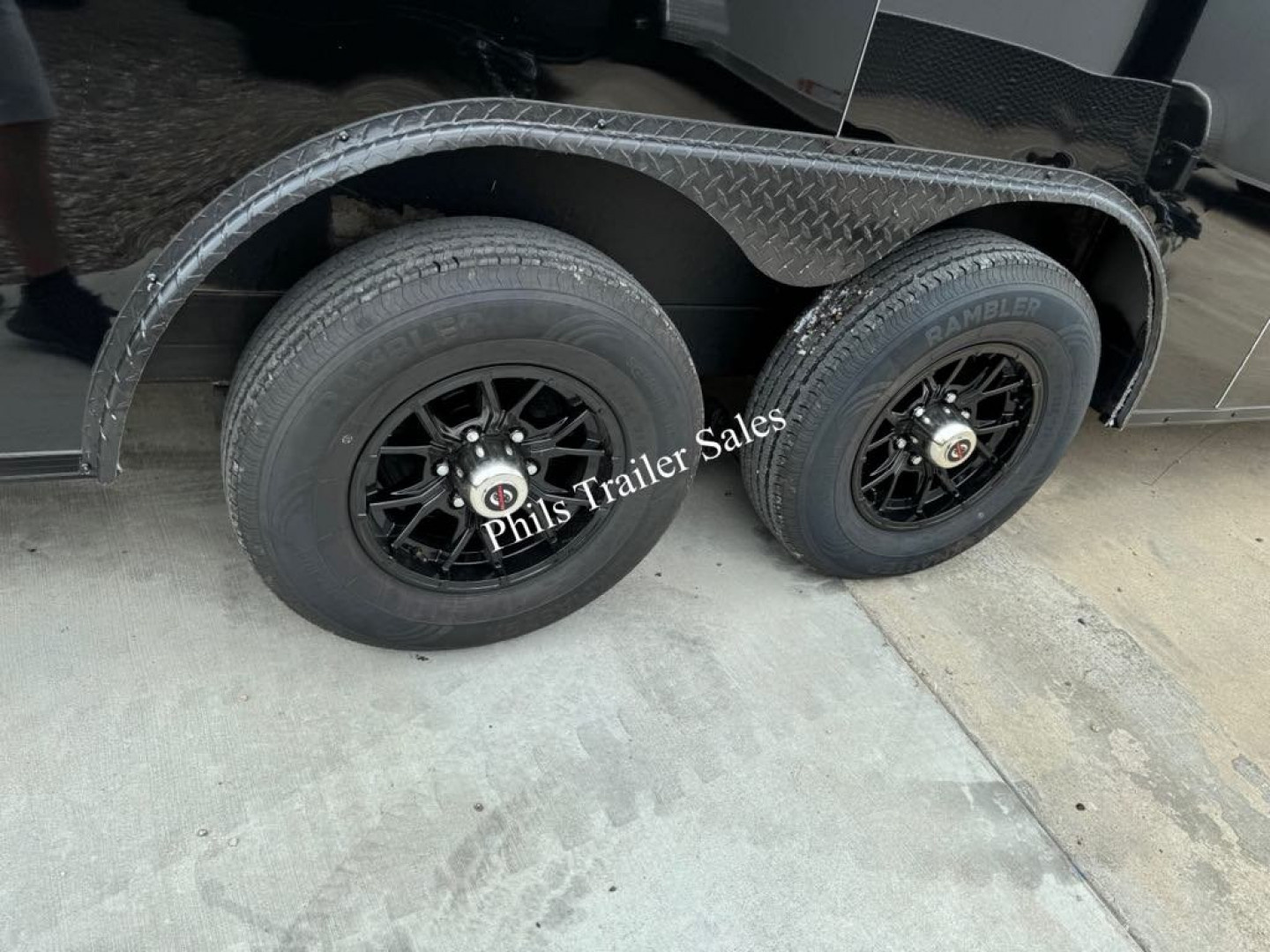 New 8.5X24 BLACKOUT PACKAGE ALUMINUM WHEELS Cargo / Enclosed Trailer 7 ...