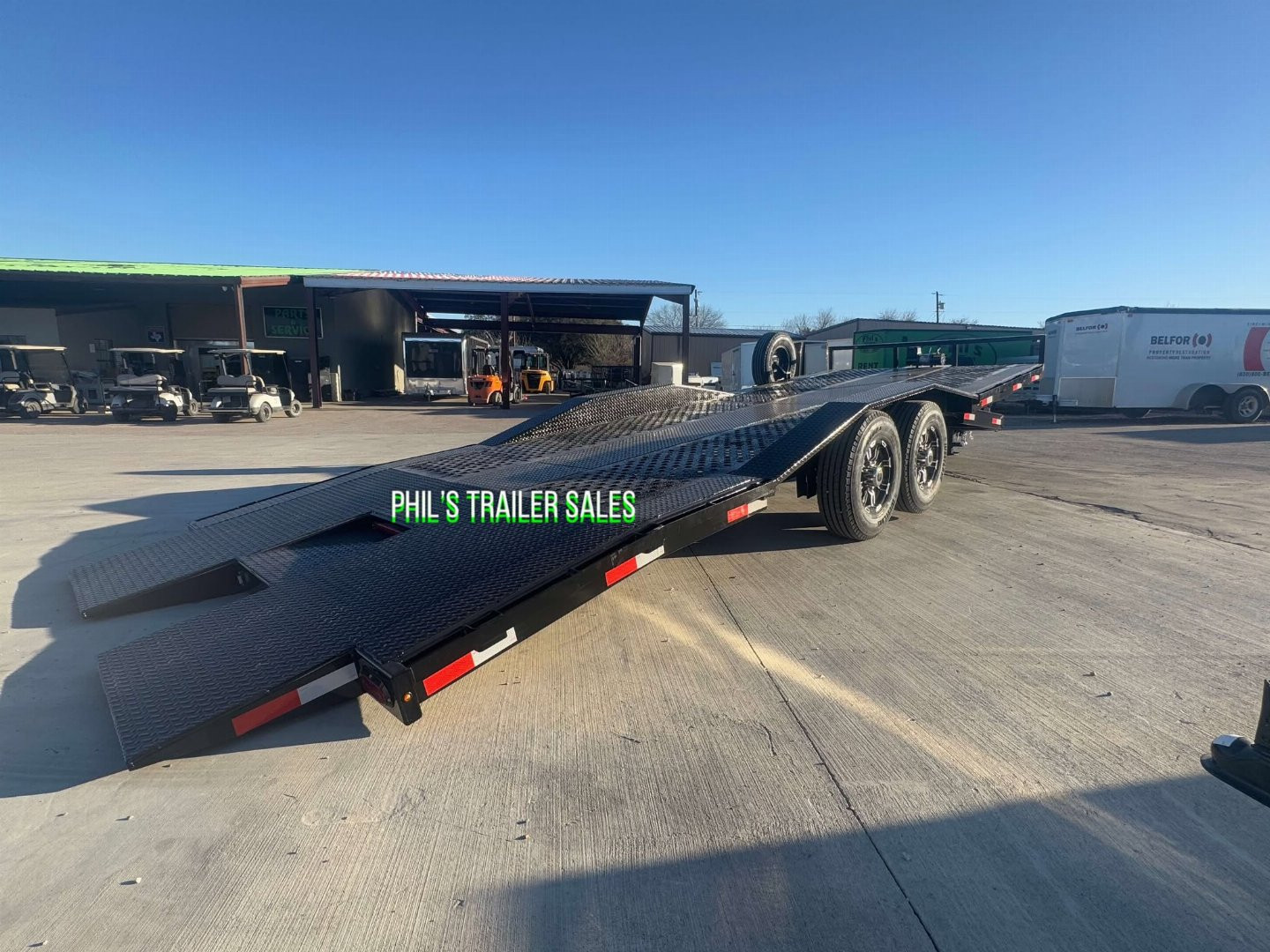 New 102 X 24 DRIVE OVER FENDER TILT TRAILER OPEN CAR HAULER Trailer ...