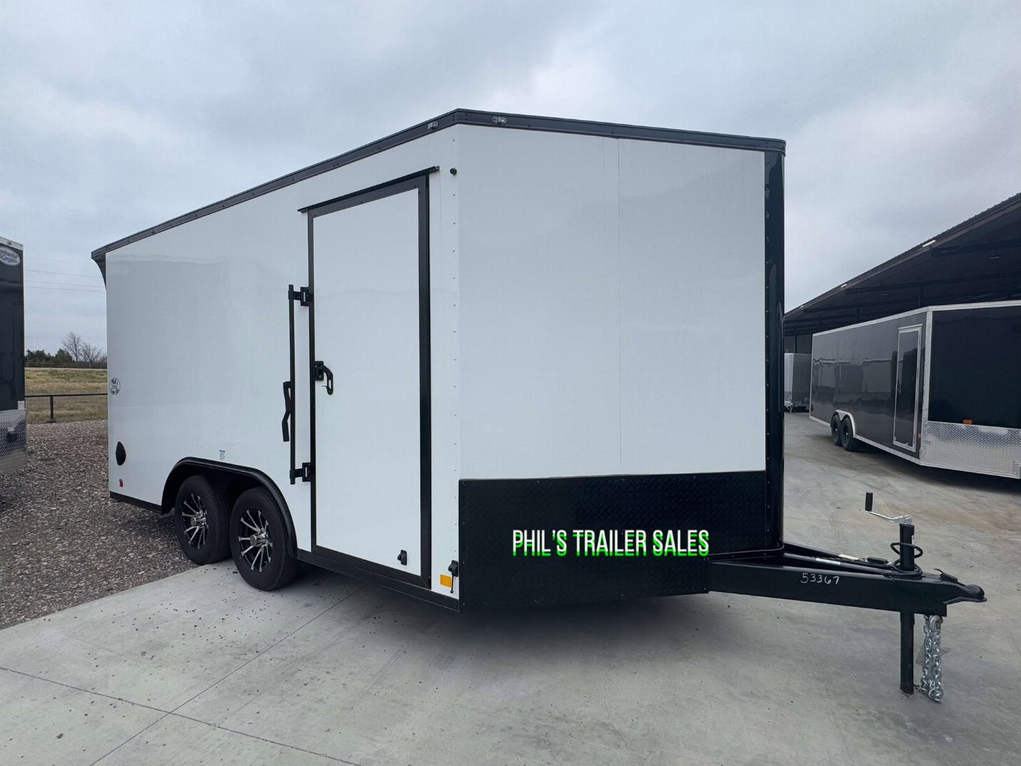 New MOTORCYCLE TRAILER 8.5x14+ 3 v BLACKED OUT LOADED Motorcycle ...