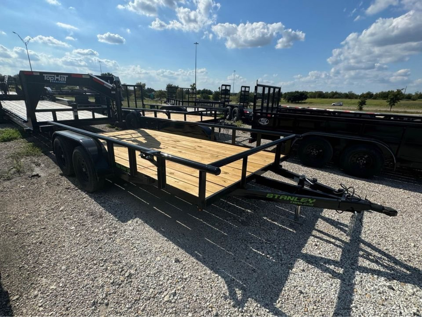 New Stanley Trailers 83X16 PIPE TOP OPEN TRAILER Utility Trailer SLIDE ...