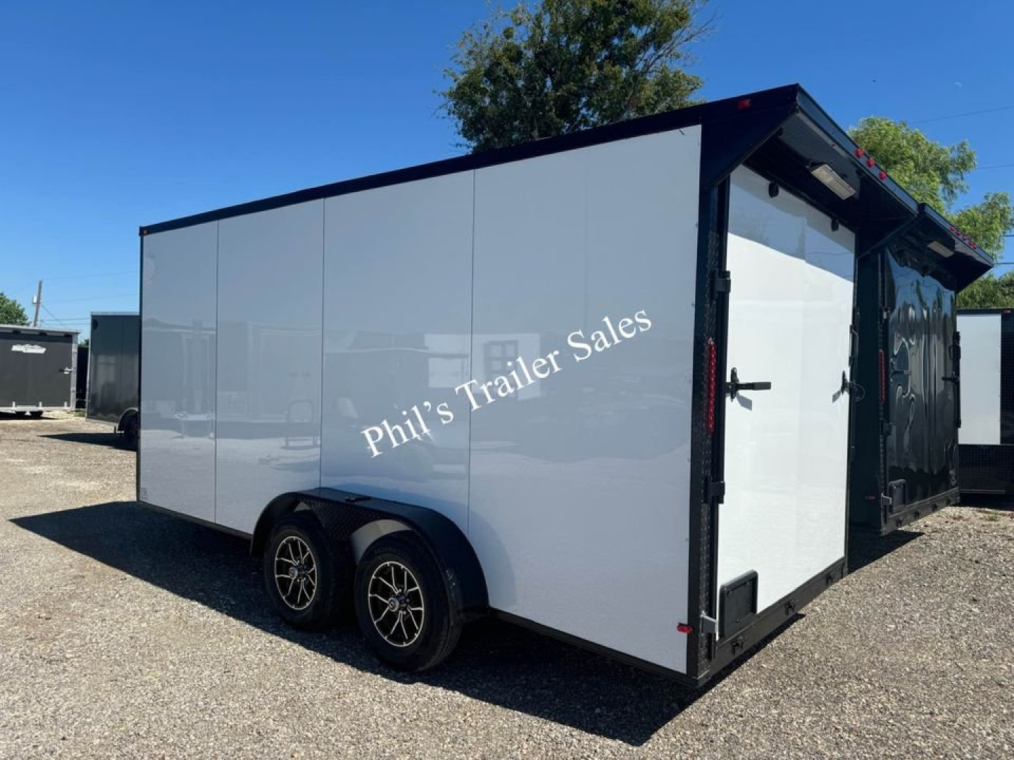 New 2025 7X16 Cargo / Enclosed Trailer REAR WING & ALUMINUM WHEELS ...