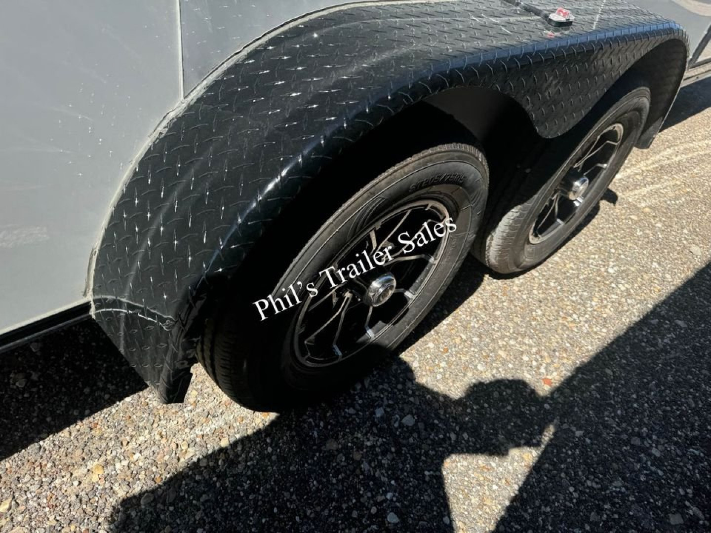 New 7X16 Cargo / Enclosed Trailer REAR WING & ALUMINUM WHEELS SLANT ...
