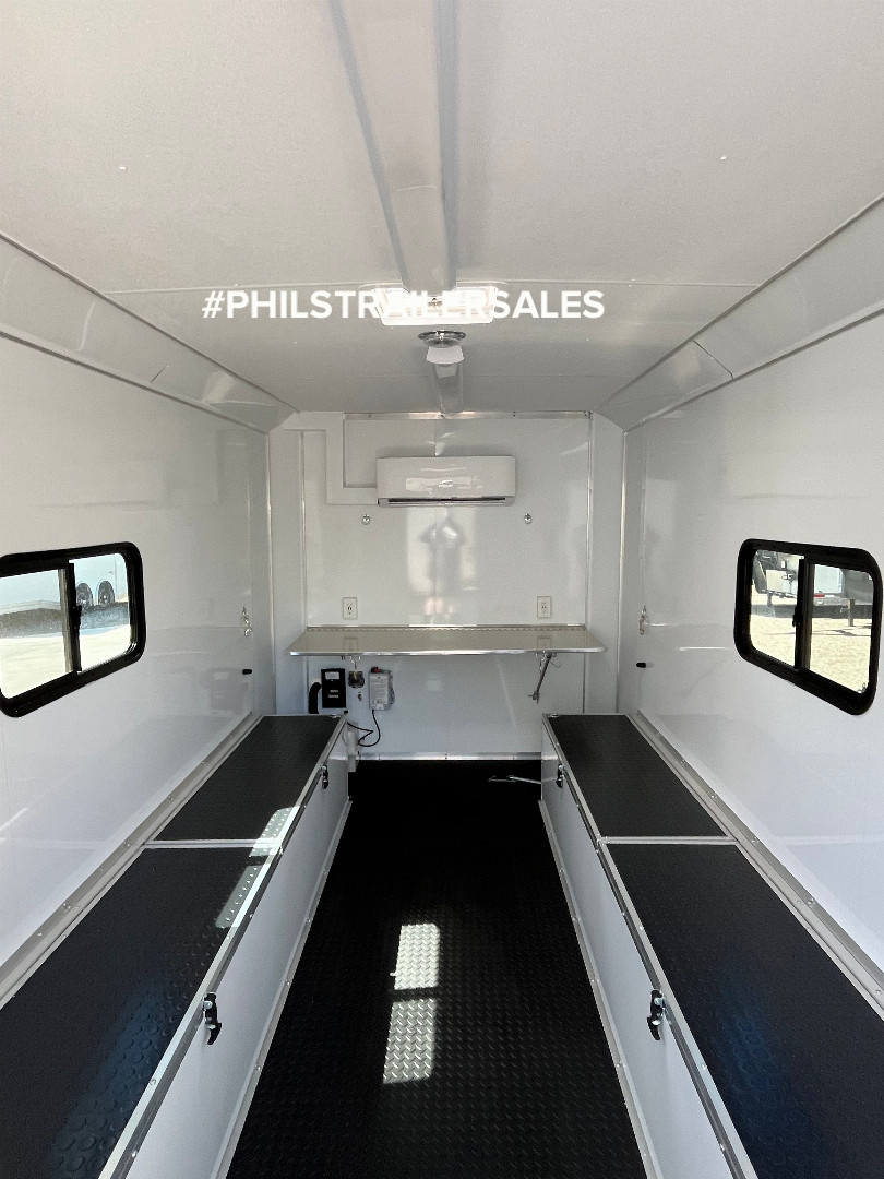 New CONTINENTAL CARGO 7X14 DOG HOUSE Cargo / Enclosed Trailer BENCHES ...