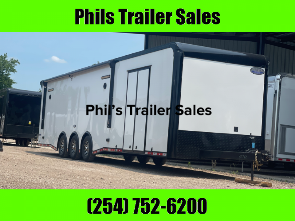 New CONTINENTAL CARGO NEW 85X34 ENCLOSED CAR RACE TRAILER BATHROOM CAR ...