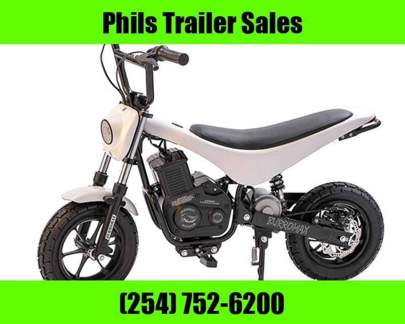 New BURROMAX TT750R ELECTRIC MINI PIT BIKE Car / Racing Trailer