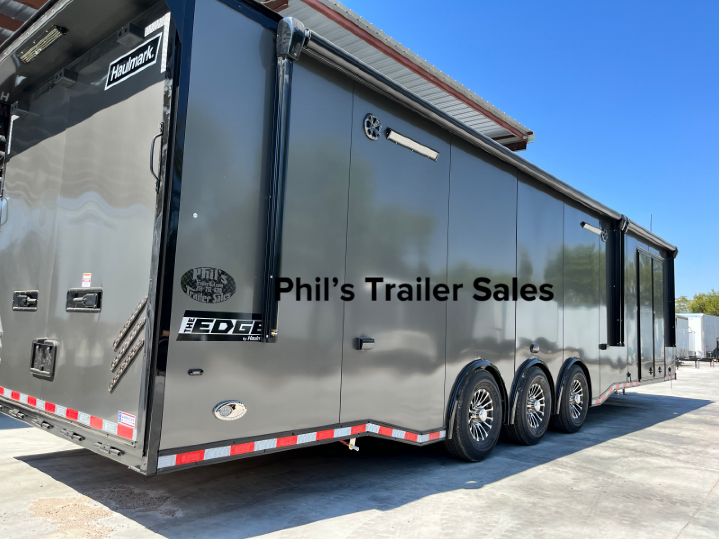 New Haulmark NEW 85X34 EDGE ENCLOSED CAR RACE TRAILER ELECTRIC AWNING ...