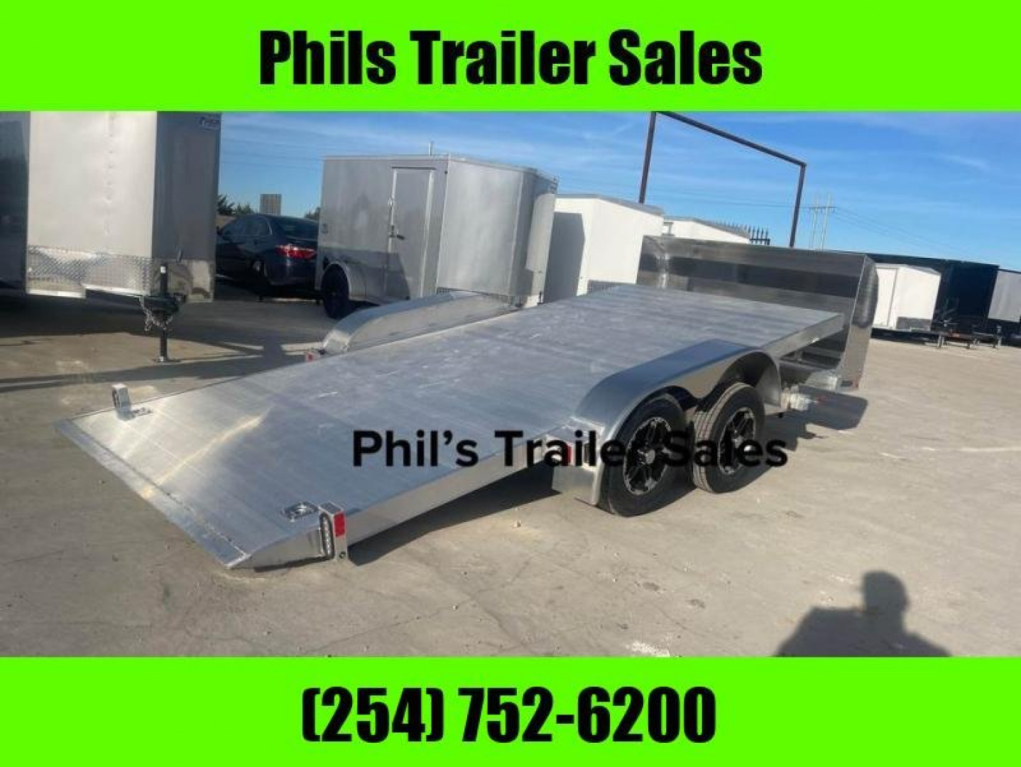 New Mission 20' ALUMINUM TILT OPEN CAR HAULER Utility Trailer ROCK SHIELD
