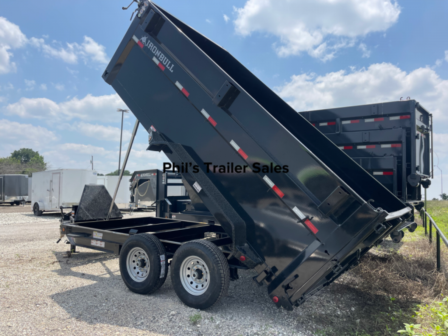 New IRON BULL TELESCOPIC 14' DUMP 4' SIDES DUMP TRAILER UTILITY DUMP ...