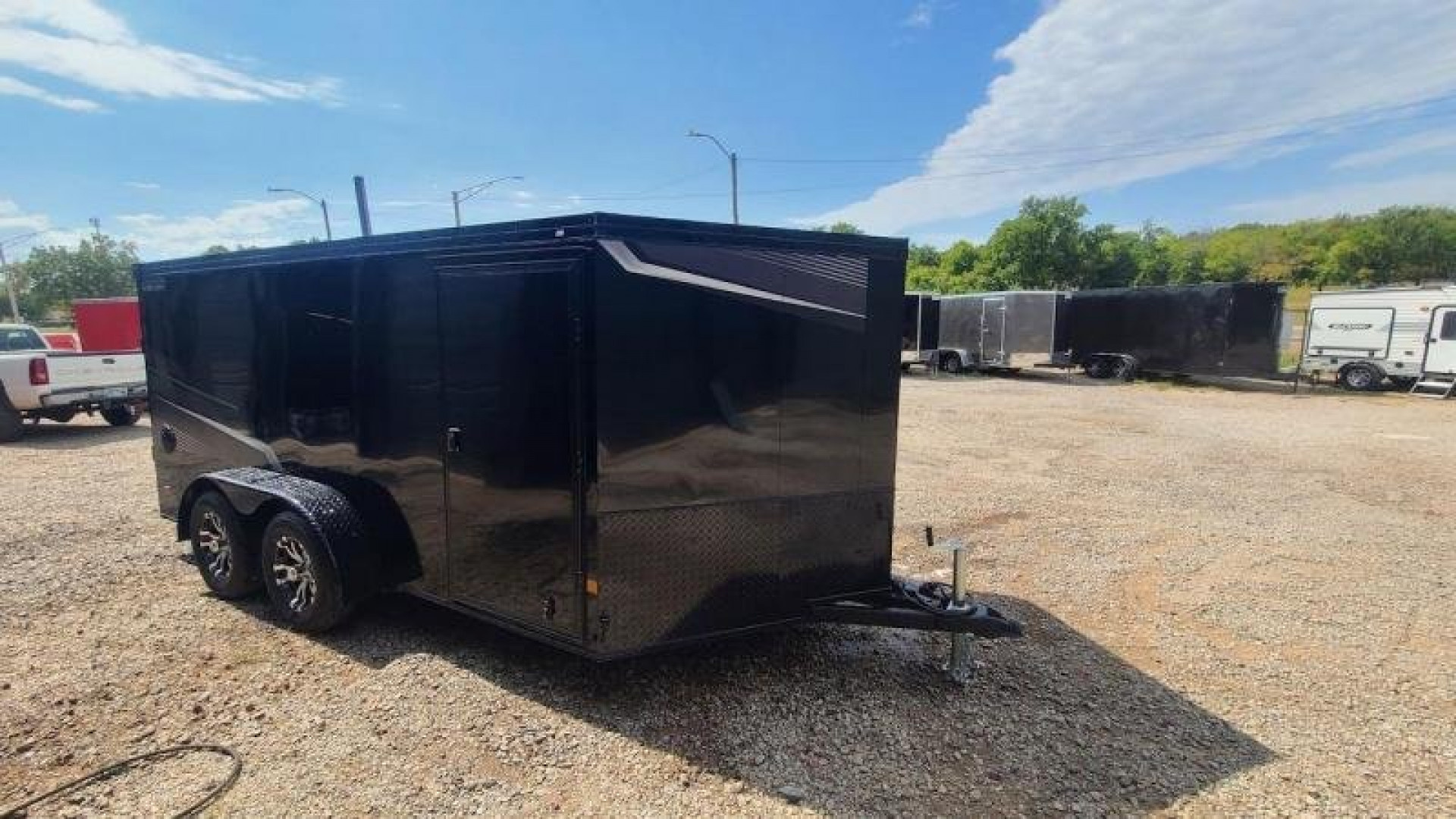 New Haulmark 7X14 + 3' V HAULMARK LOW HAULER MOTORCYCLE TRAILER ...