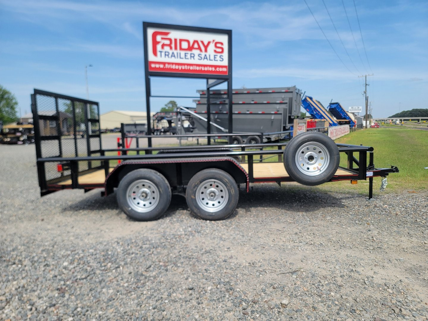 New 2025 DOUBLE A 16'x83" Tandem Axle Pipe Top w/ Tailgate Utility ...