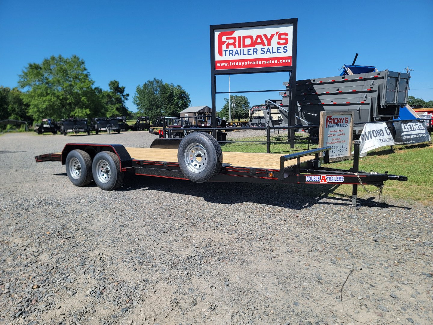 New 2025 Double A Trailers 20' x 83" Wood Floor Car Hauler 5200 lb ...