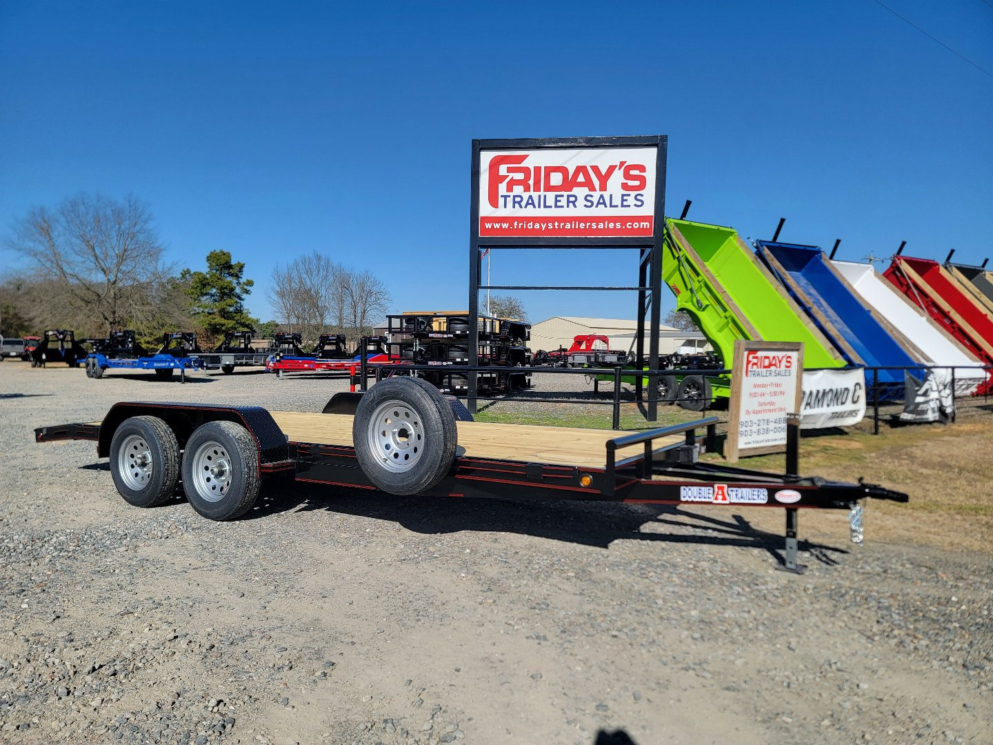 New 2025 Double A Double A Trailers 18' x 83" Wood Floor Car Hauler Car ...