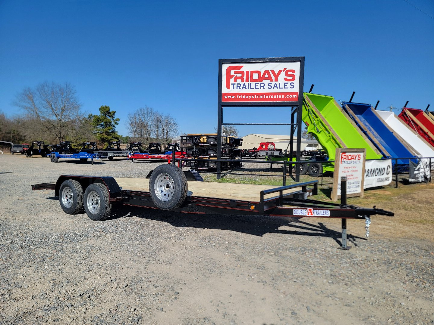 New 2025 Double A Trailers 20' x 83" Wood Floor Car Hauler