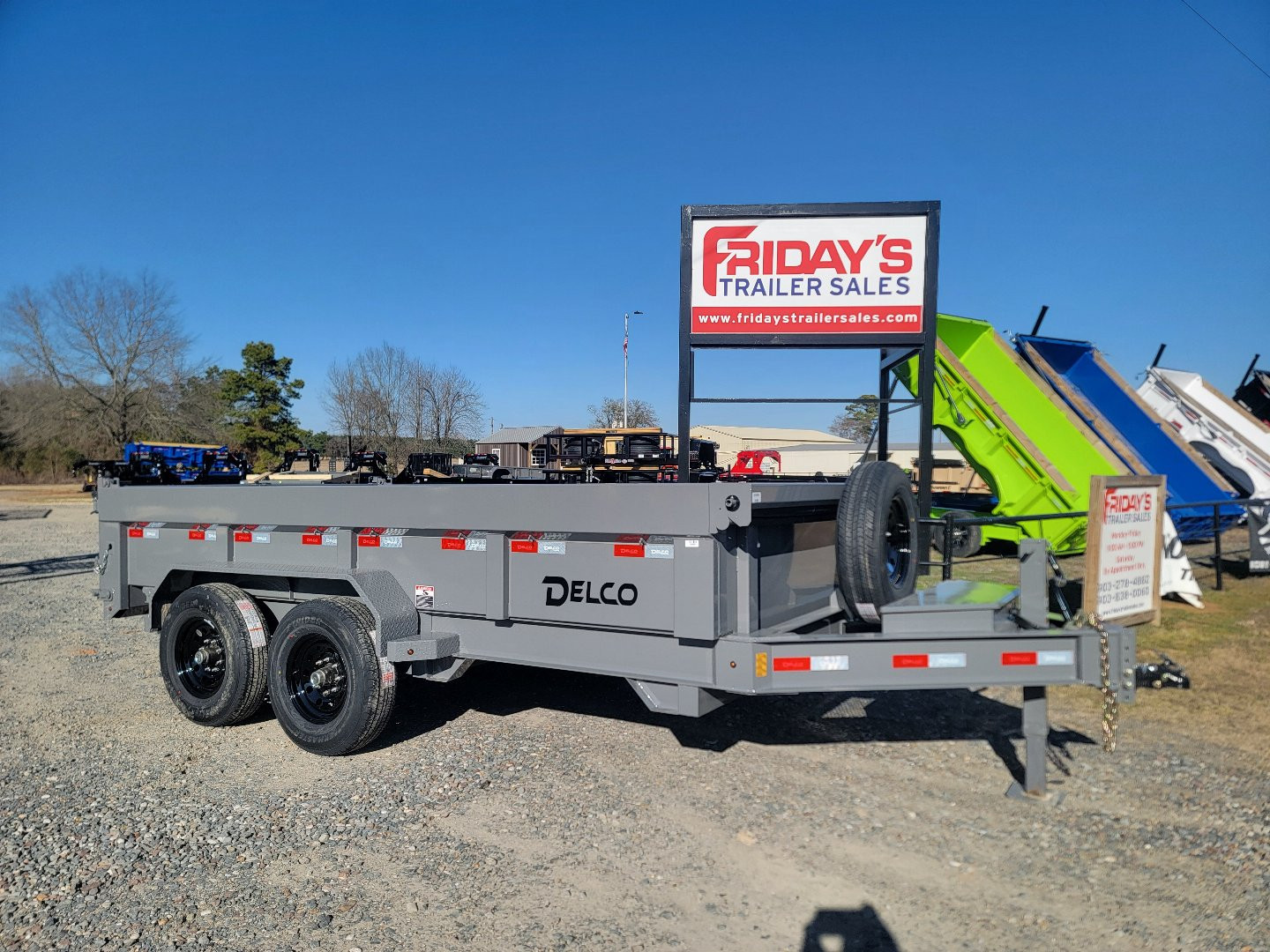 New 2025 Delco Trailers D3 14' x 83" Dump Trailer for sale in Texarkana, TX