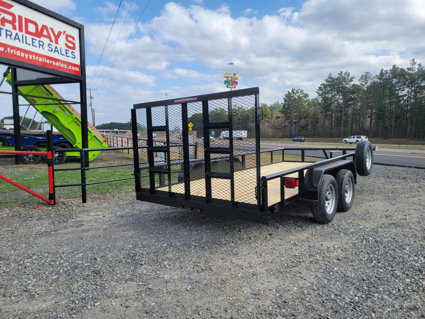 New 2025 DOUBLE A 16'x83" Tandem Axle Pipe Top w/ Tailgate Utility ...