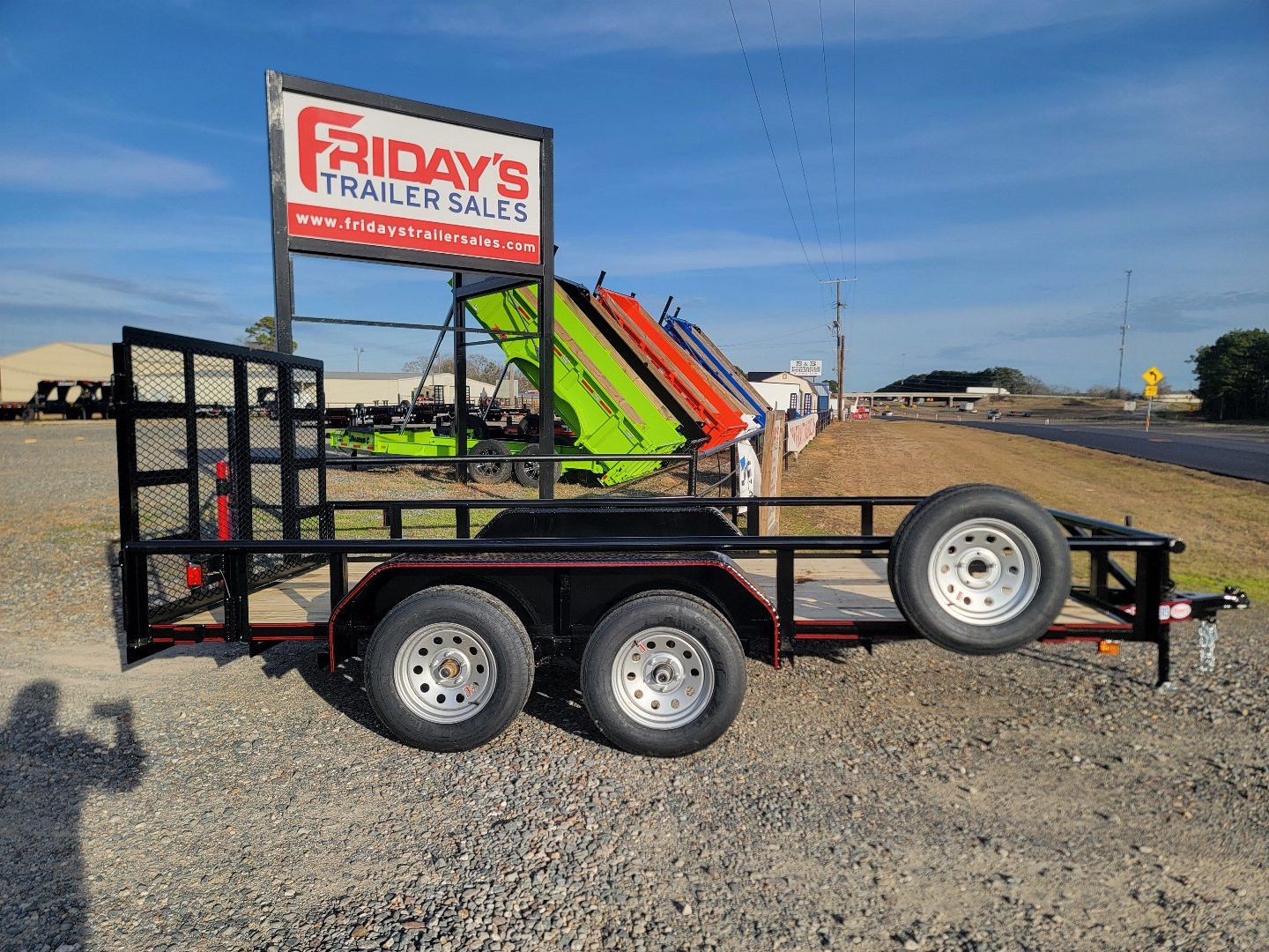 New 2025 Double A 14'x77" Tandem Axle Pipe Top w/ Tailgate Utility ...