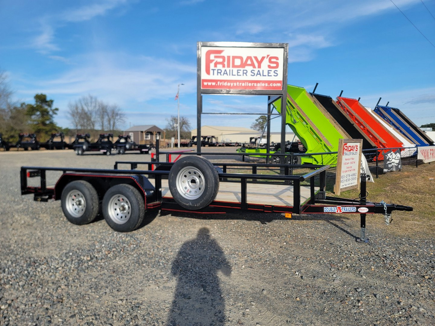 New 2025 DOUBLE A 16'x83" Tandem Axle Pipe Top w/ Tailgate Utility ...